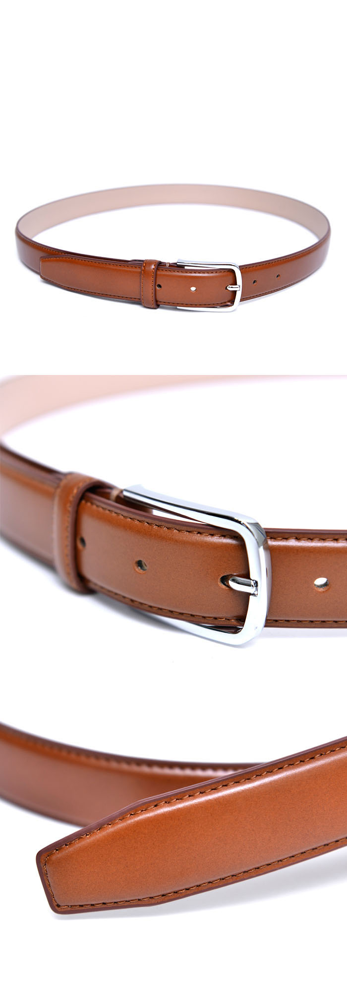 Accessories :: Belts :: Sleek Modern Dress Leather-Belt 178