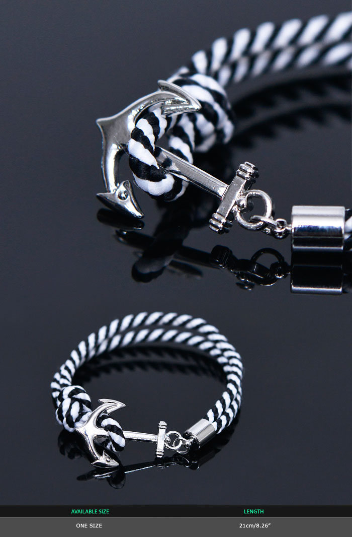 Accessories :: Bracelets :: Anchor Twine Dual Cuff-Bracelet 434
