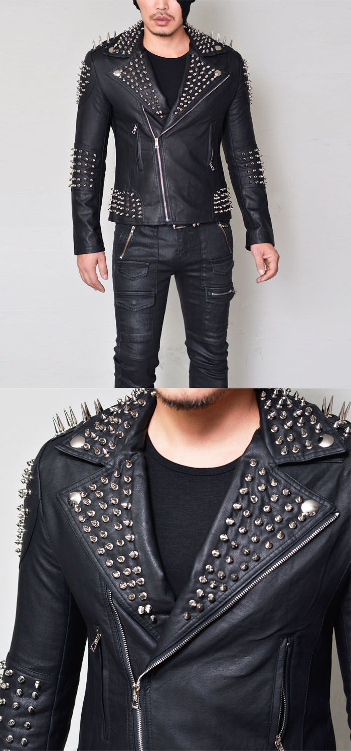 Outerwear :: Leather Jackets :: Spike Armor 100% Lambskin-Leather 113