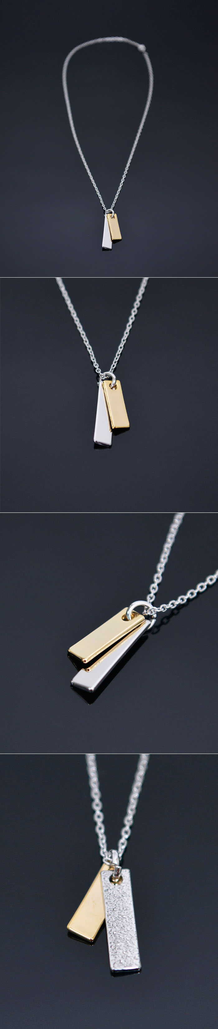 Accessories :: Necklaces :: Last 1) Gold Silver Double Pendant Chain ...