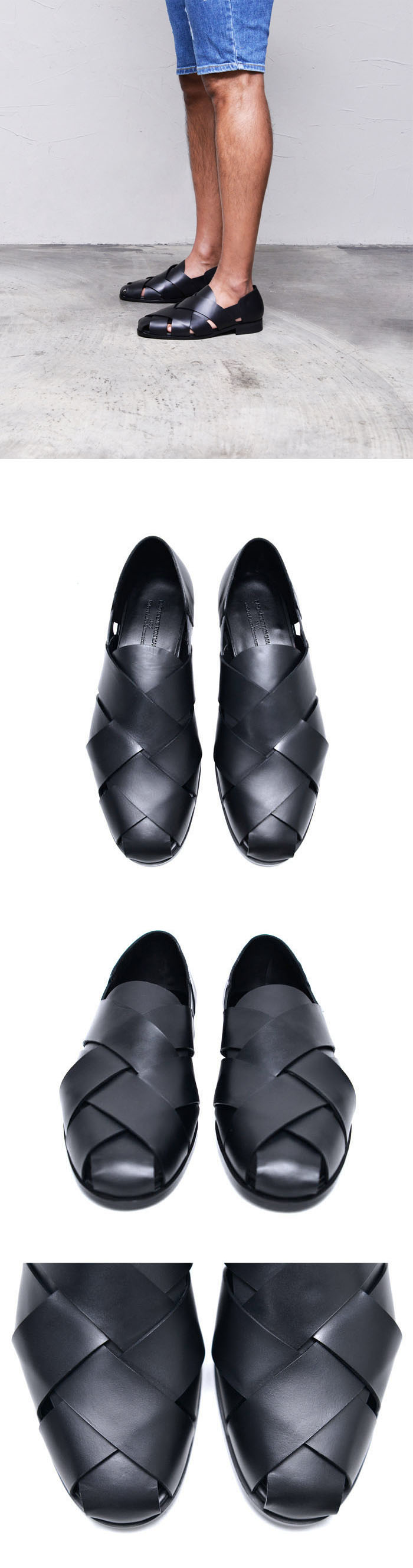 Shoes :: Sandals :: Leather Braided Sandals-Shoes 654