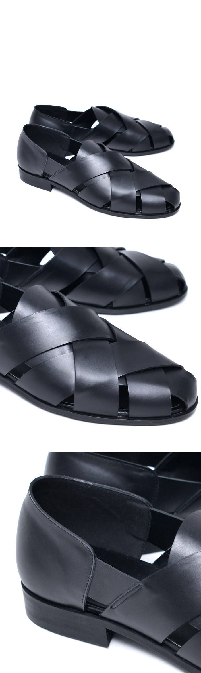 Shoes :: Sandals :: Leather Braided Sandals-Shoes 654