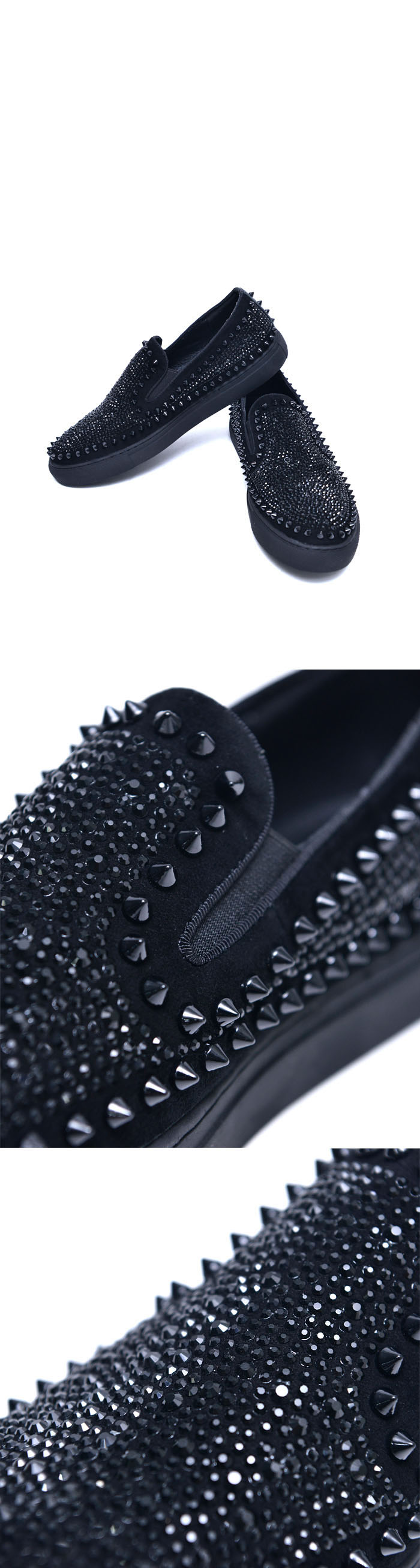 Shoes :: Slip Ons :: Last 1) Multi Jewel Pointy Studs Slipon-Shoes 747