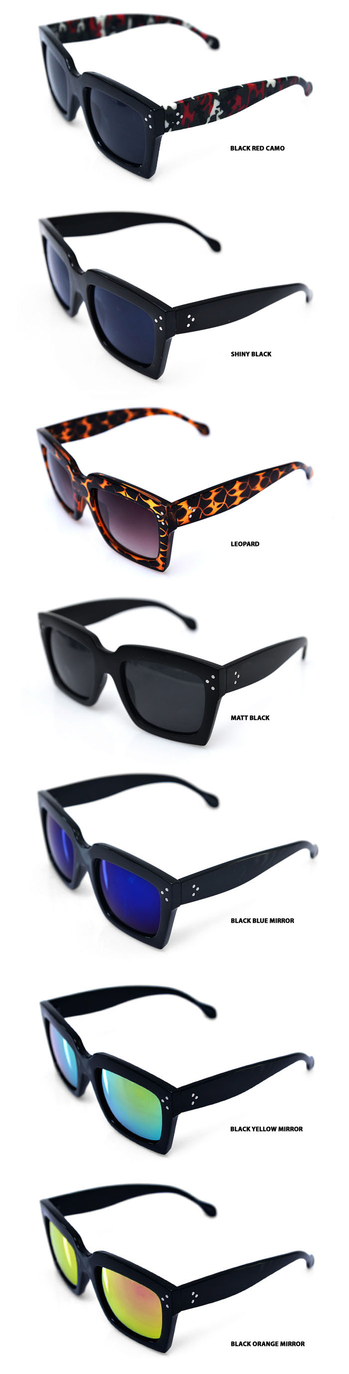 Accessories :: Sunglasses & Glasses :: Silver Mini Studs Funky Acetate ...