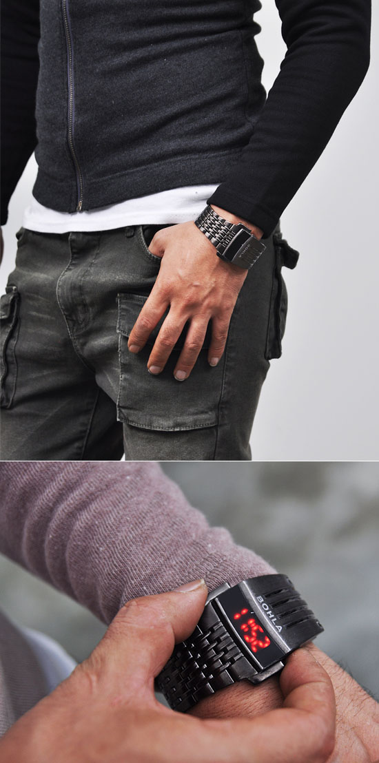 Accessories :: Watches :: Futuristic Cyborg Metal Led-Watch 40